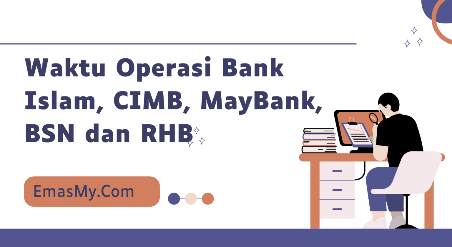 Waktu Operasi Bank Islam, CIMB, MayBank, BSN dan RHB - EmasMy.Com